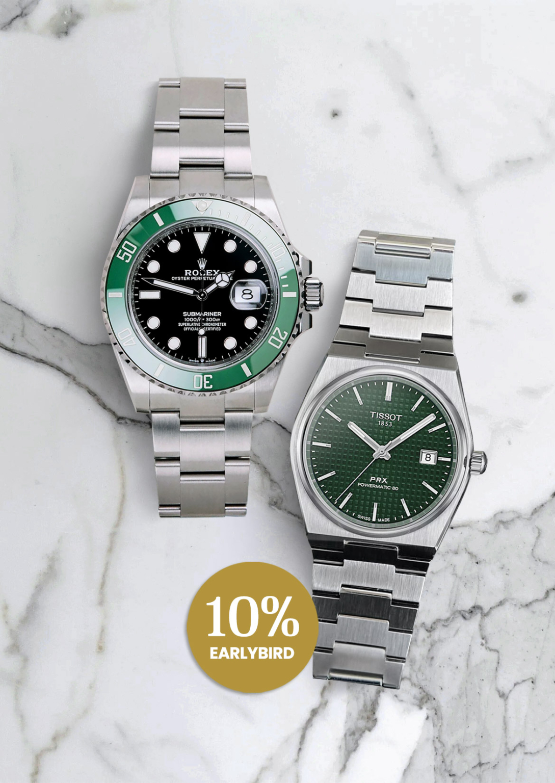 WIN: Rolex Starbucks + Tissot PRX